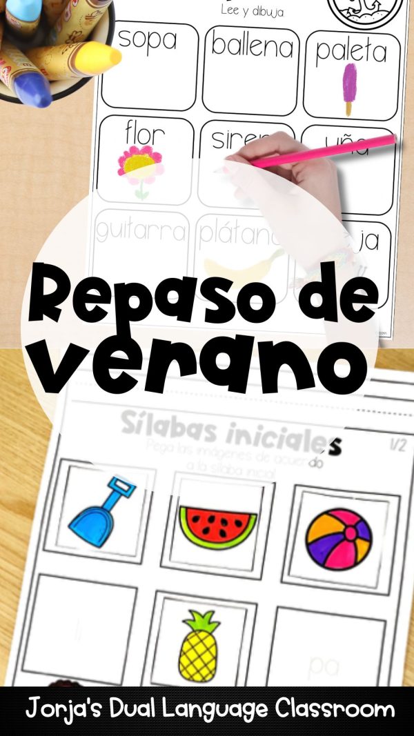 Repasos para Verano Preescolar Kinder y Primero - Jorja's Dual Language ...
