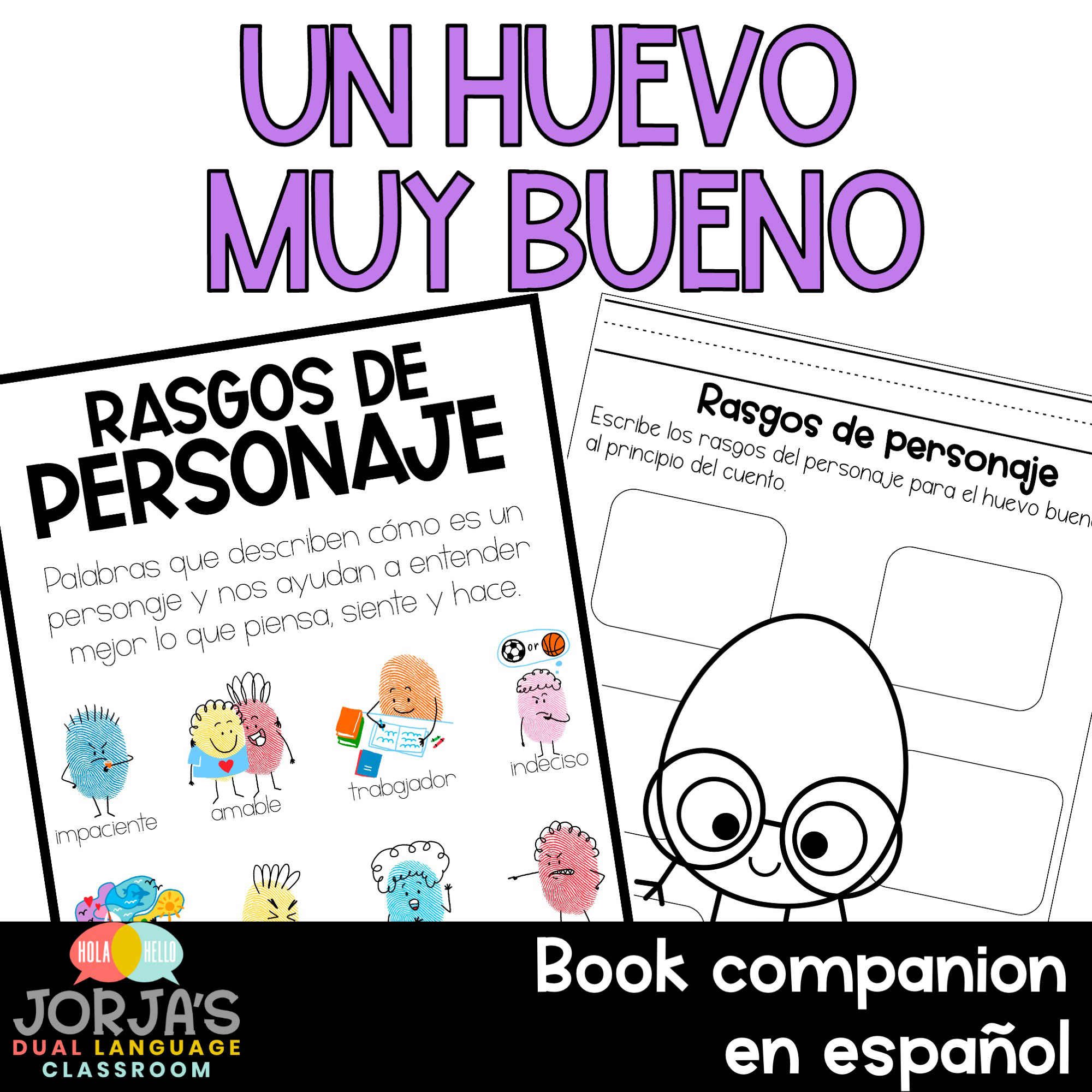 Un huevo muy bueno Book Companion en español - Jorja's Dual Language ...