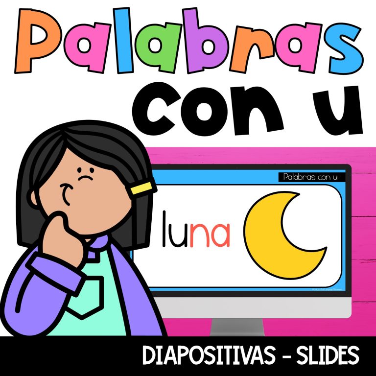 Diapositivas con Palabras con U en español Lectura para niños - Jorja's ...