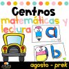 Centros de lectura y matemáticas PRE KINDER Prek Centers in Spanish ...
