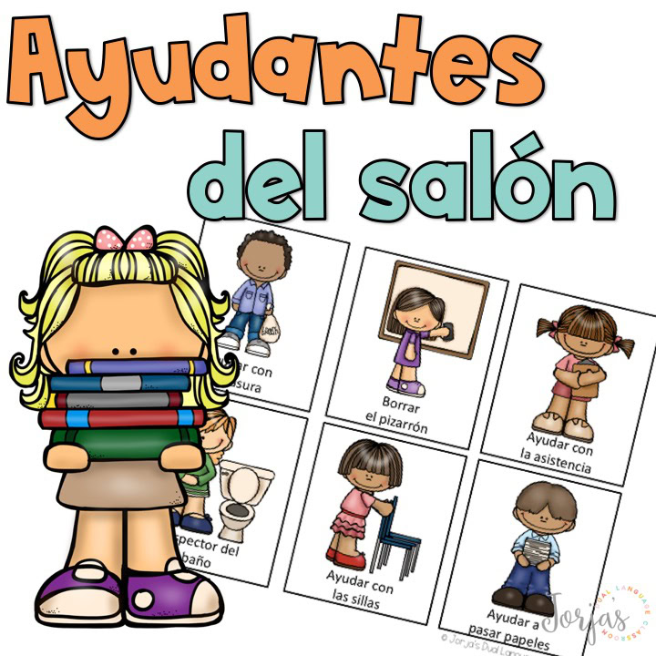 Classroom Helpers Jobs Spanish Ayudantes del Salón - Jorja's Dual ...