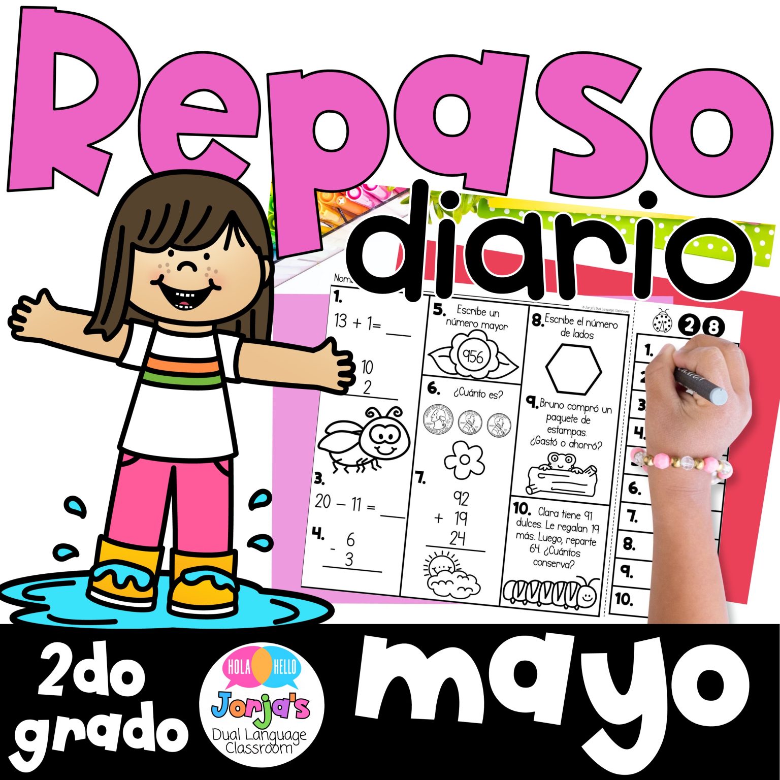 Repaso Diario 2do Mayo en español Actividades matemáticas diarias para ...