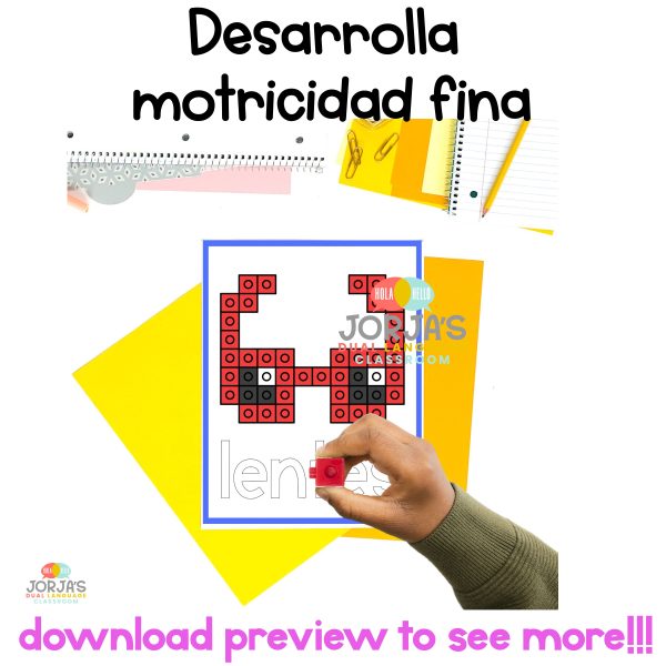 Motricidad fina Construye con bloques Actividades Summer in Spanish ...