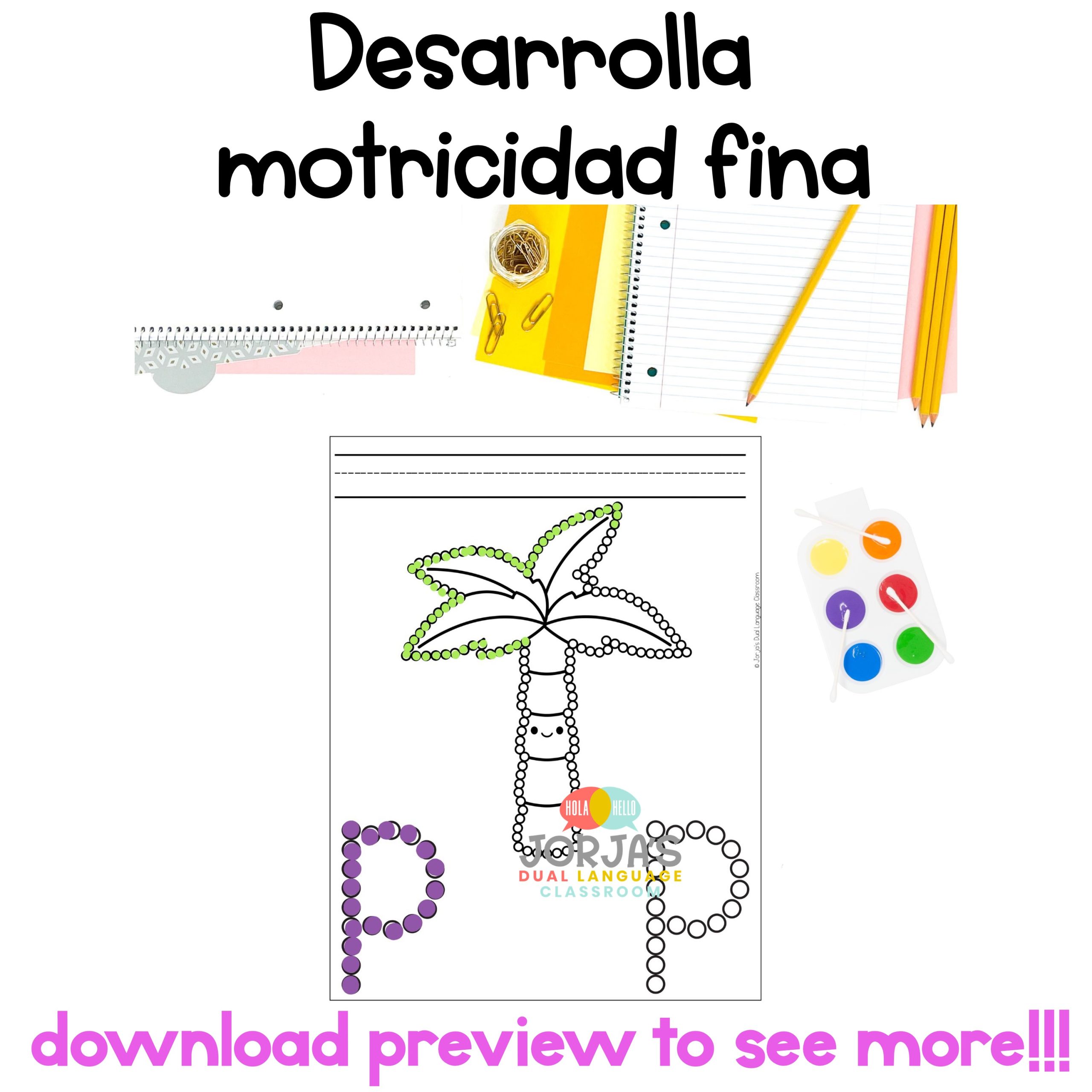 Motricidad fina Puntitos Verano actividades Summer in Spanish ...