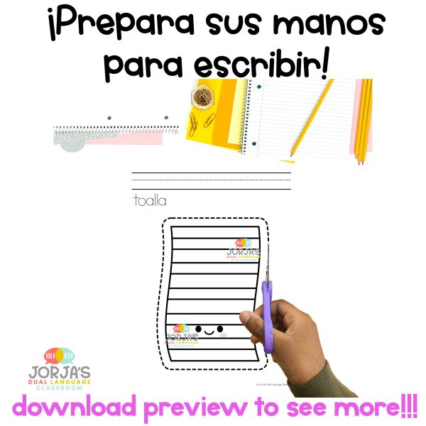 Motricidad fina Práctica de tijeras Scissors practice Summer in Spanish ...