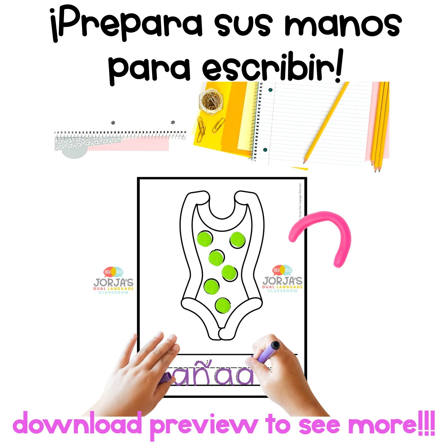 Plastilina Motricidad fina Summer in Spanish Activities for Fine Motor ...