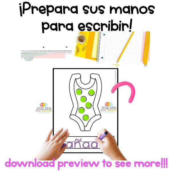 Plastilina Motricidad fina Summer in Spanish Activities for Fine Motor ...