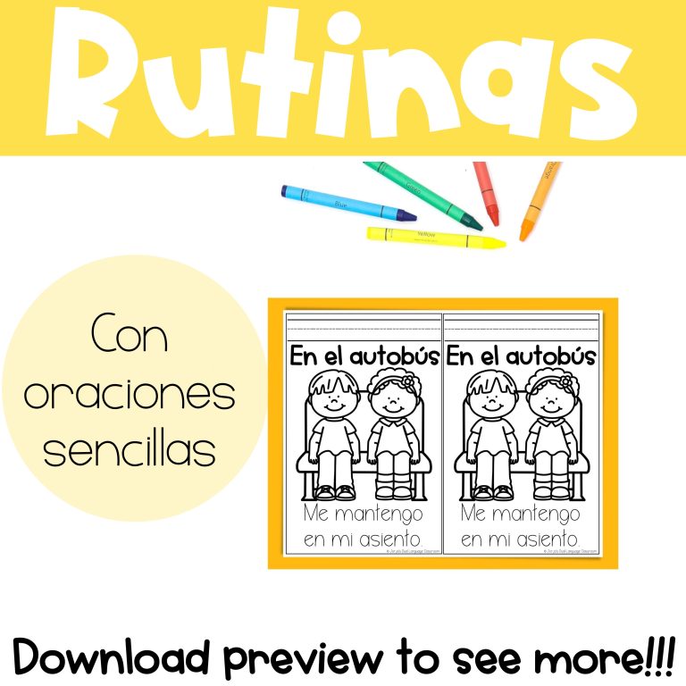 Rutinas Regreso a clases libritos en español Routines in Spanish Back ...