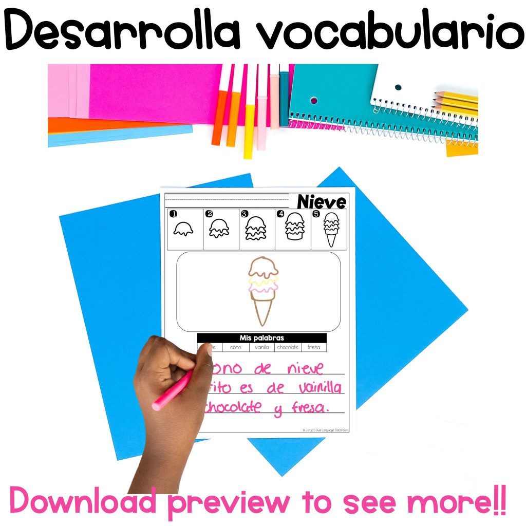 Escritura Verano Writing in Spanish Directed Drawing in Spanish Dibujo ...