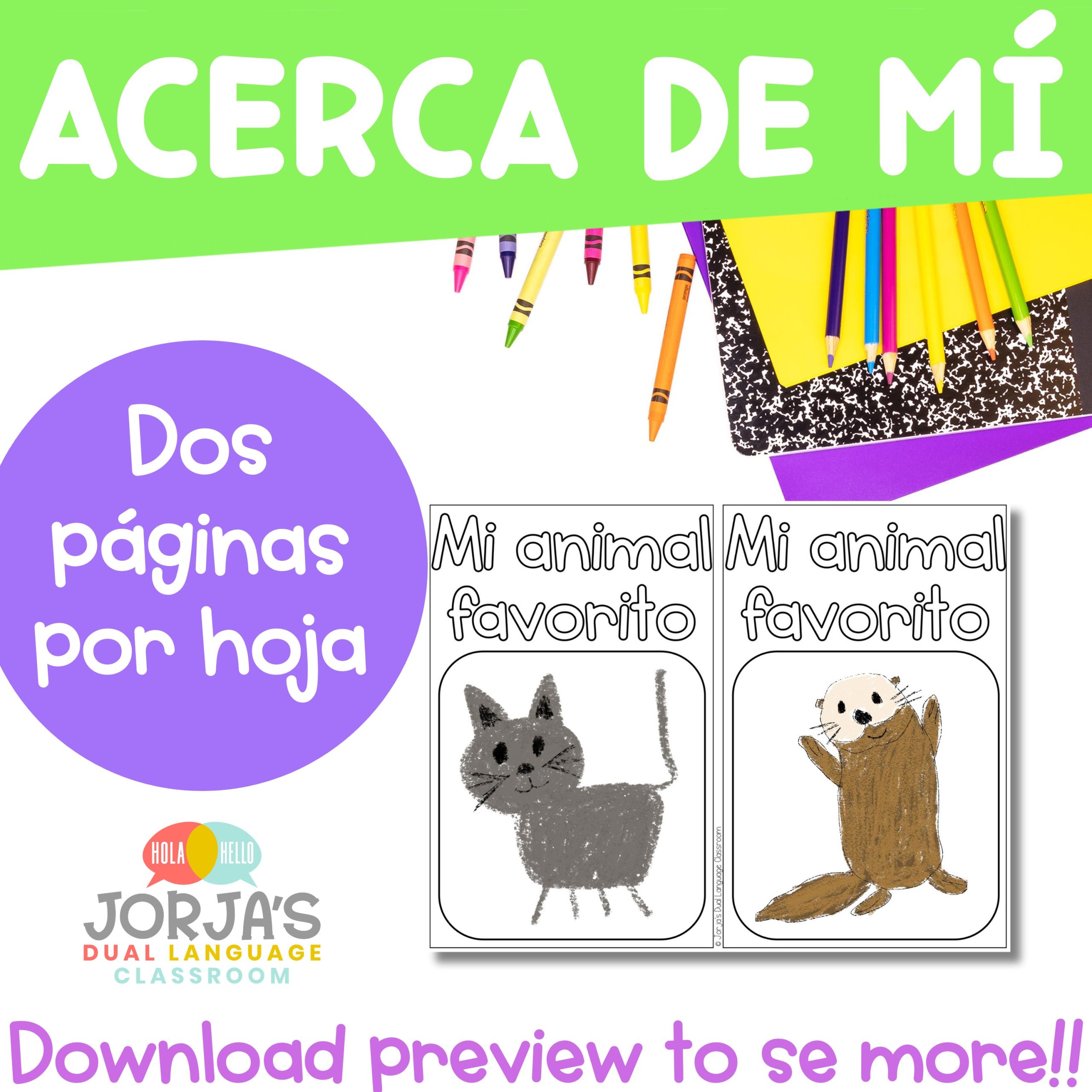 Todo Sobre Mí Librito en Español All About Me Book in Spanish Regreso a ...