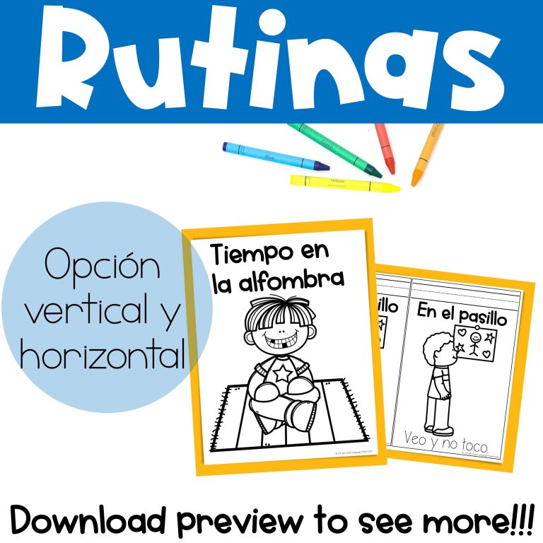 Rutinas Regreso a clases libritos en español Routines in Spanish Back ...
