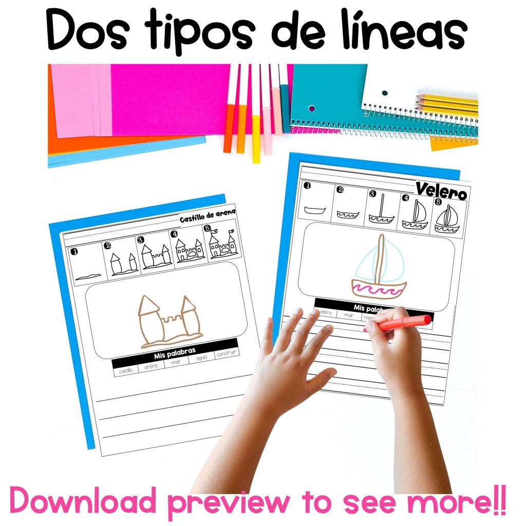 Escritura Verano Writing in Spanish Directed Drawing in Spanish Dibujo ...