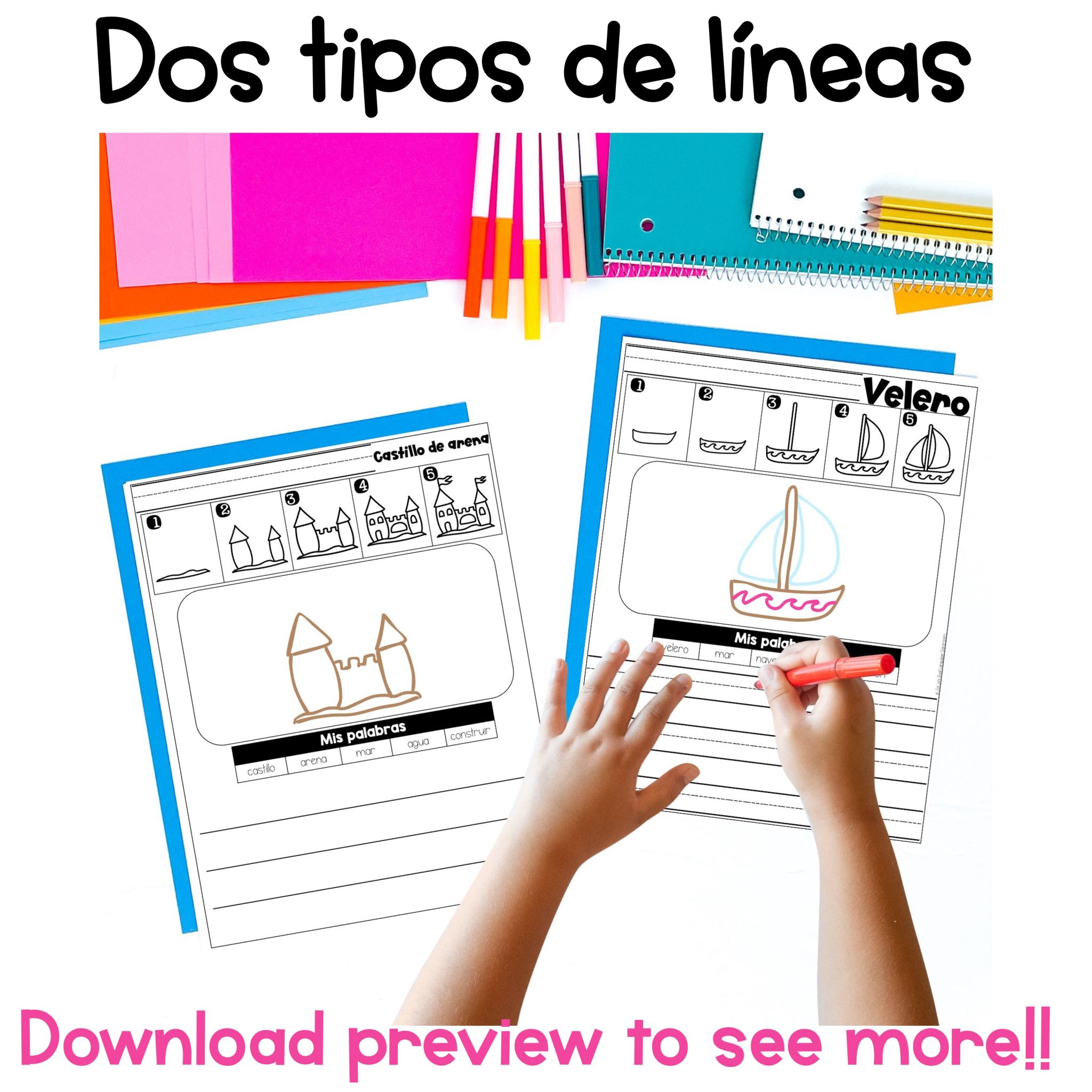 Escritura Verano Writing in Spanish Directed Drawing in Spanish Dibujo ...