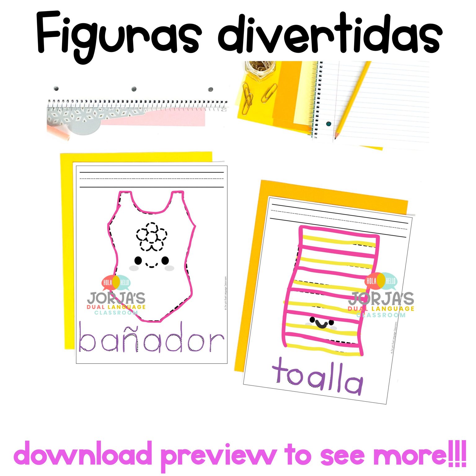 Motricidad fina Traza Ejercicios Verano Summer in Spanish Fine Motor ...