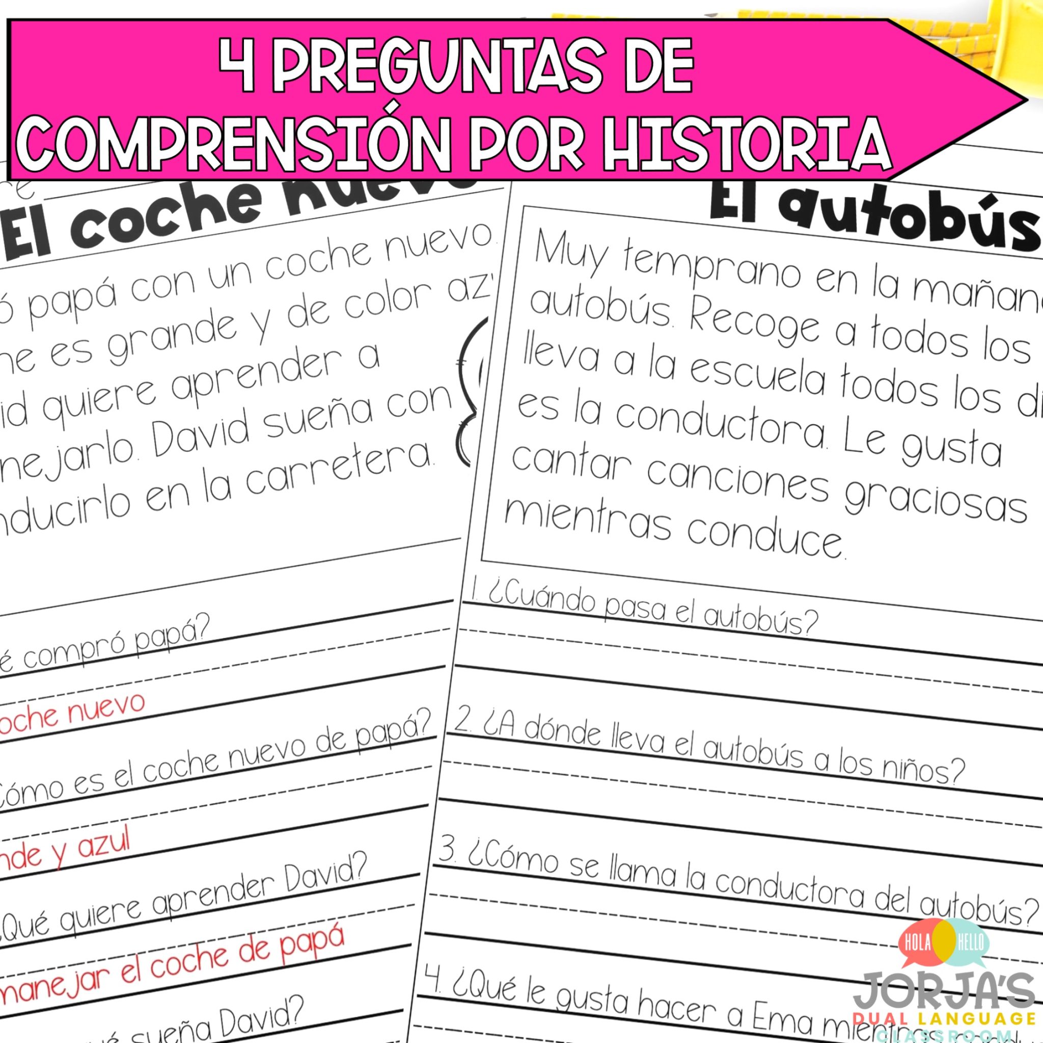 Comprensión de Lectura en Español Reading Comprehension Passages and ...
