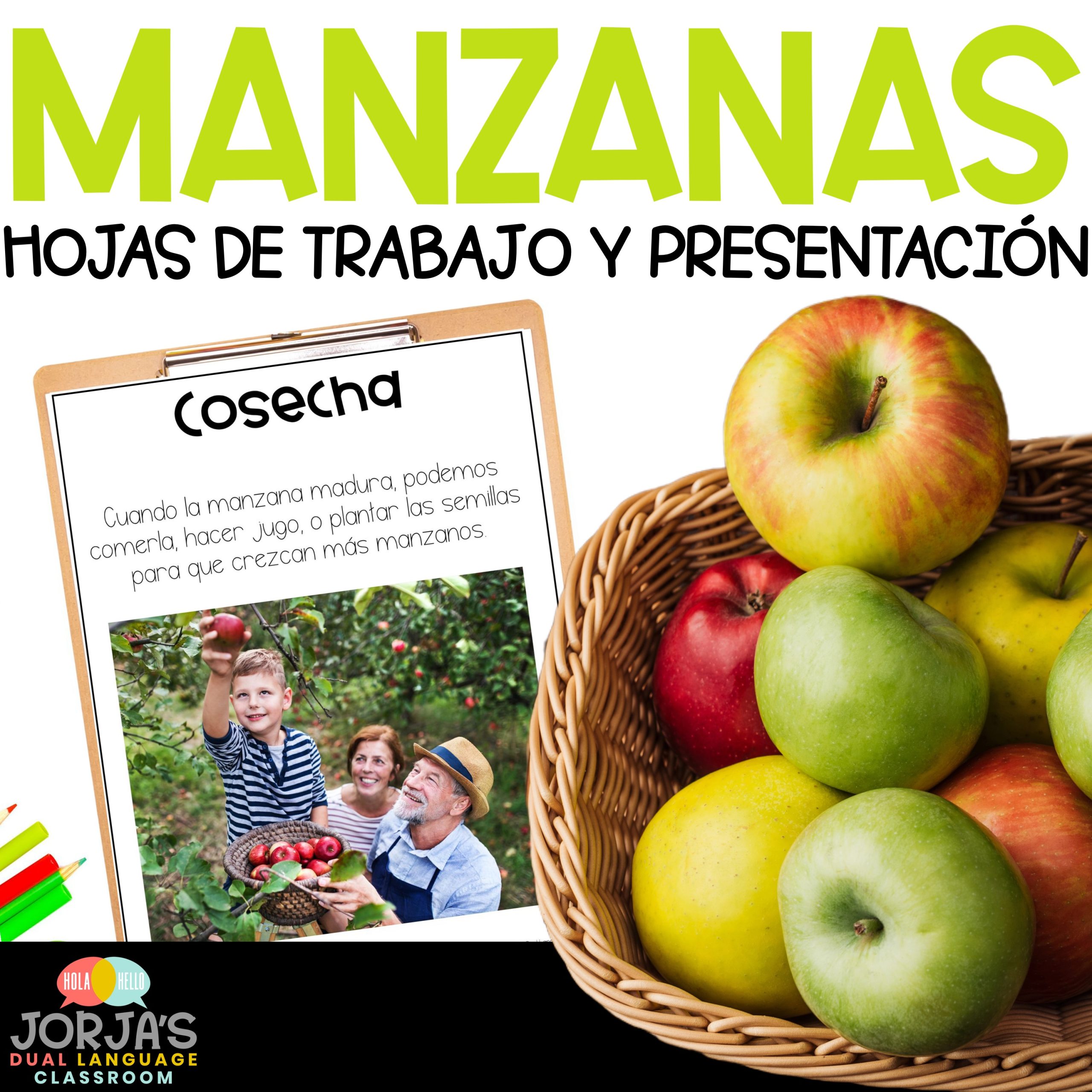 Manzanas Actividades Diapositivas y Hojas de trabajo Apples Activities ...