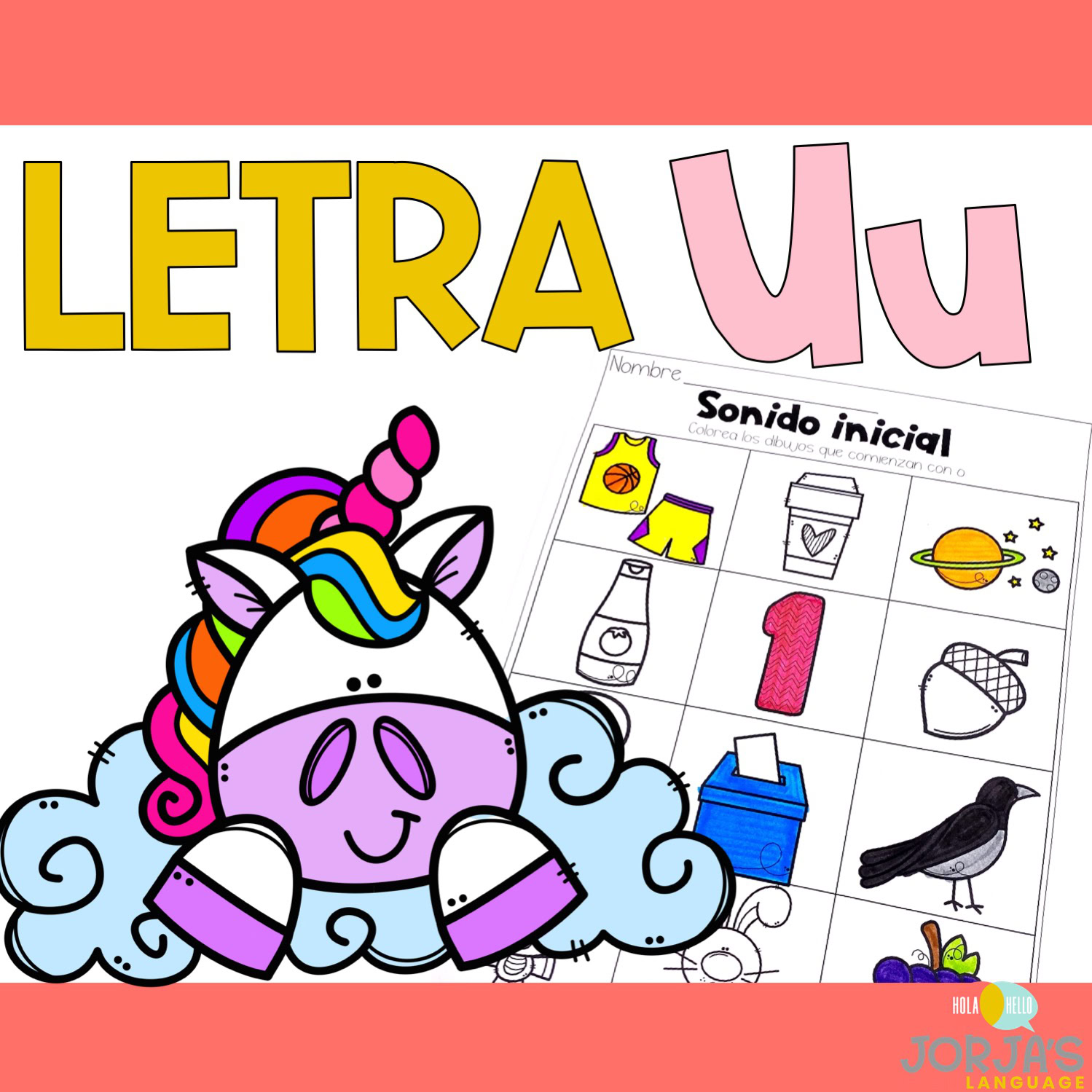 Letra u Letter U Spanish Las vocales en español Vowels in Spanish ...