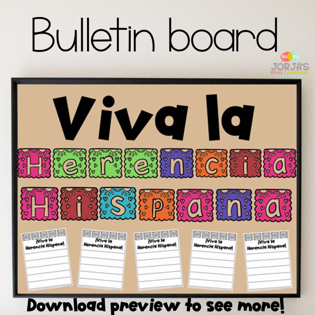Hispanic Heritage Month Activities and Bulletin Board Mes de la ...