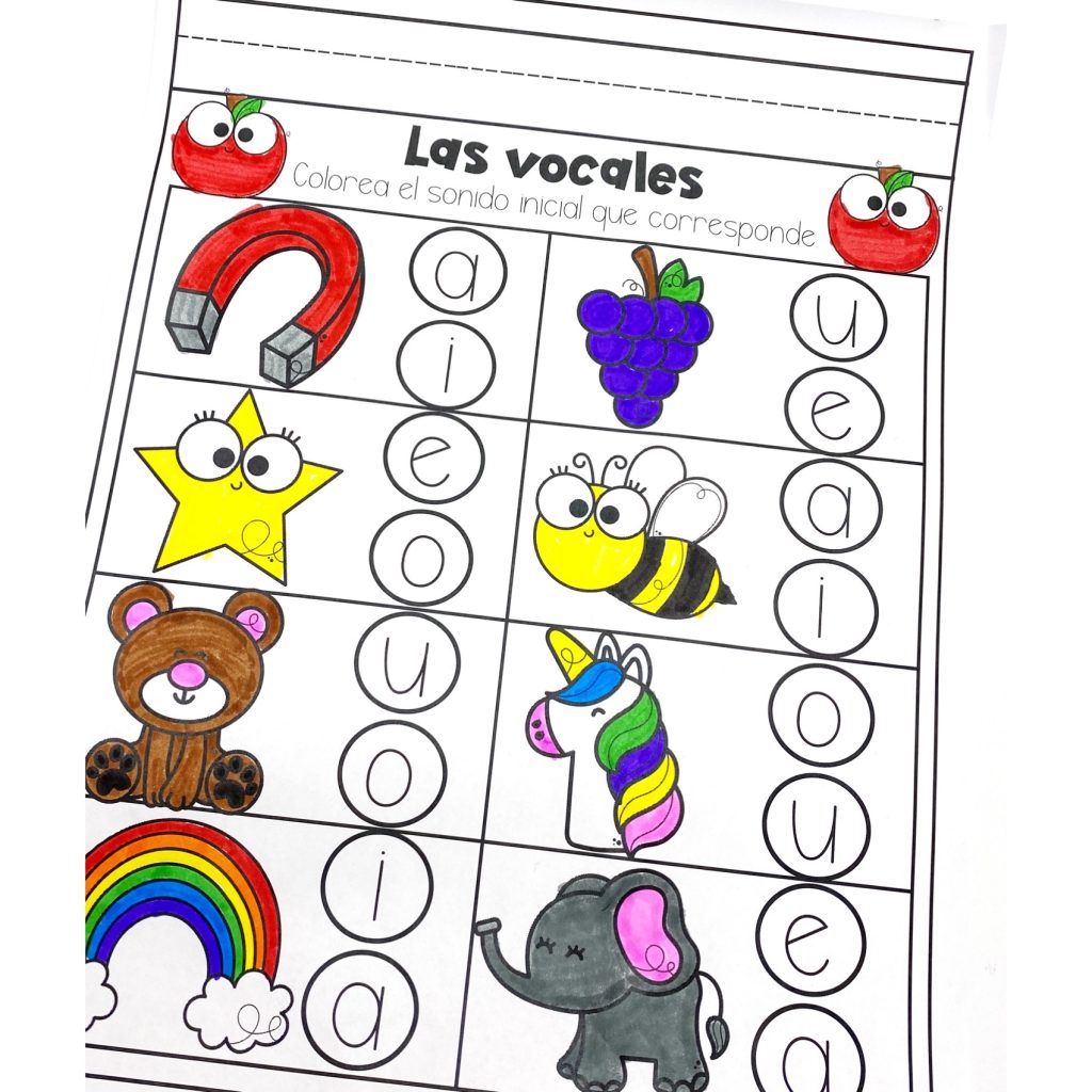 Centros de lectura y matemáticas PREK in Spanish Actividades y Hojas de ...