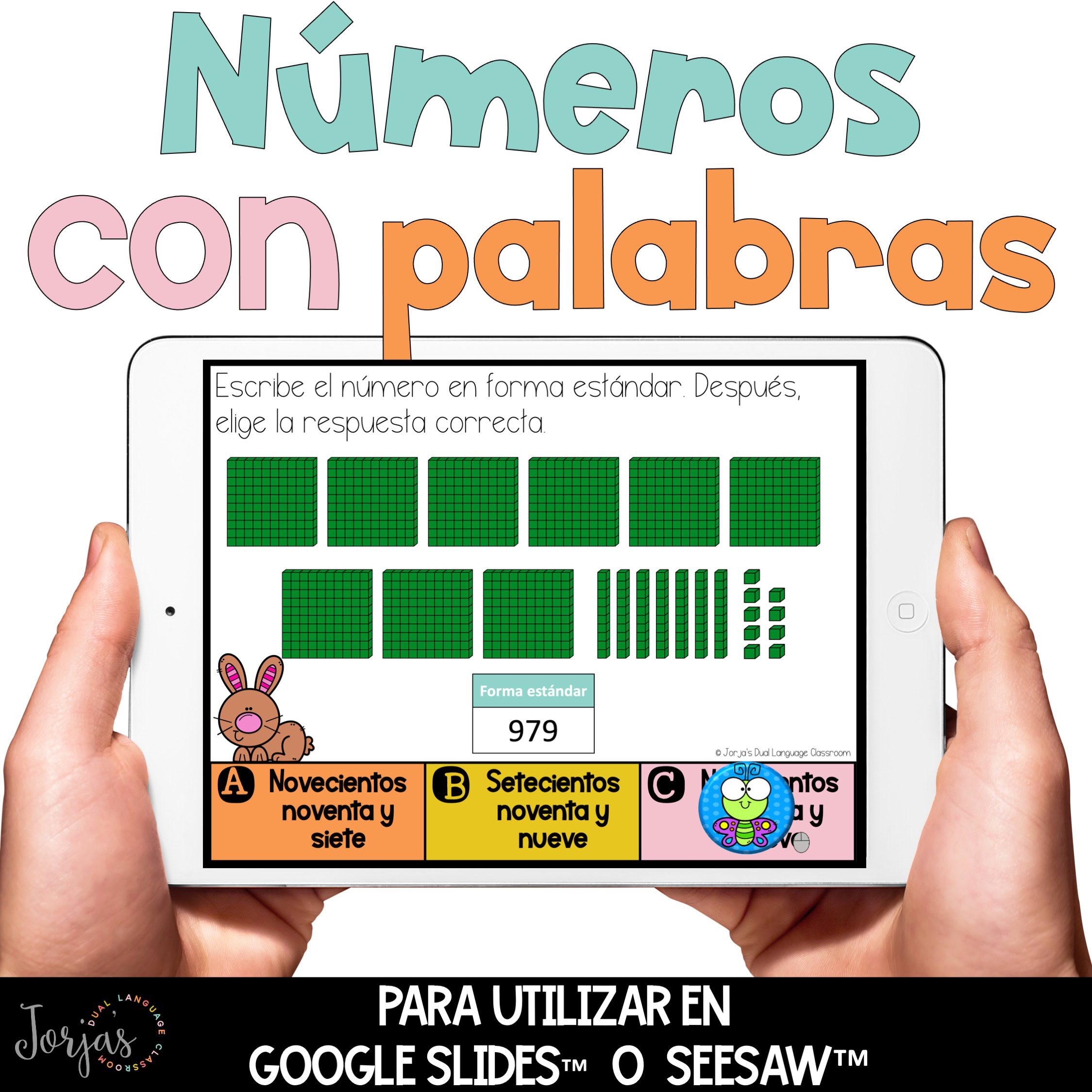 Números con palabras DIGITAL Seesaw y Google Numbers with Words in ...