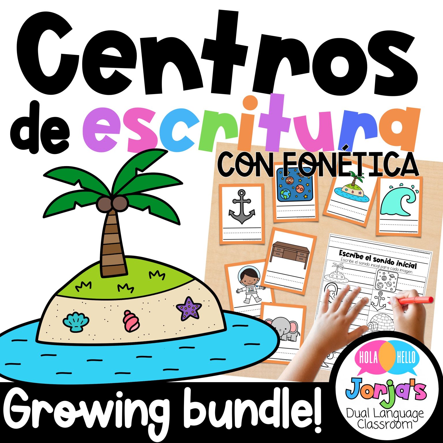 Centros de escritura con fonética en español Spanish Phonics Writing ...
