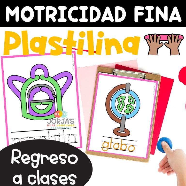 Plastilina Motricidad fina Back to School in Spanish Regreso a clases ...