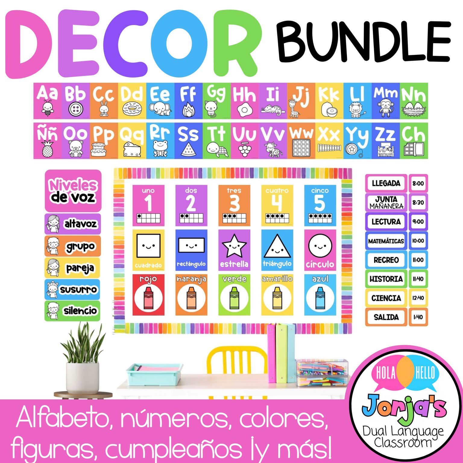 Decor BUNDLE - TODO INCLUIDO EXCLUSIVE - Jorja's Dual Language Classroom