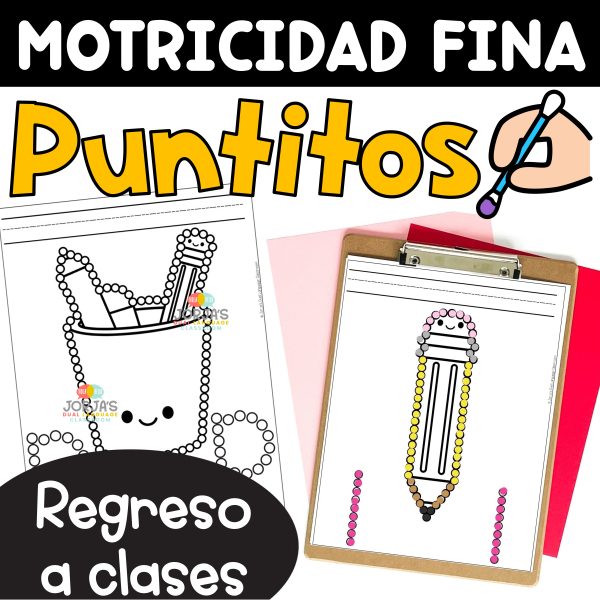 Motricidad fina Puntitos Regreso a clases Actividades Back to School in ...