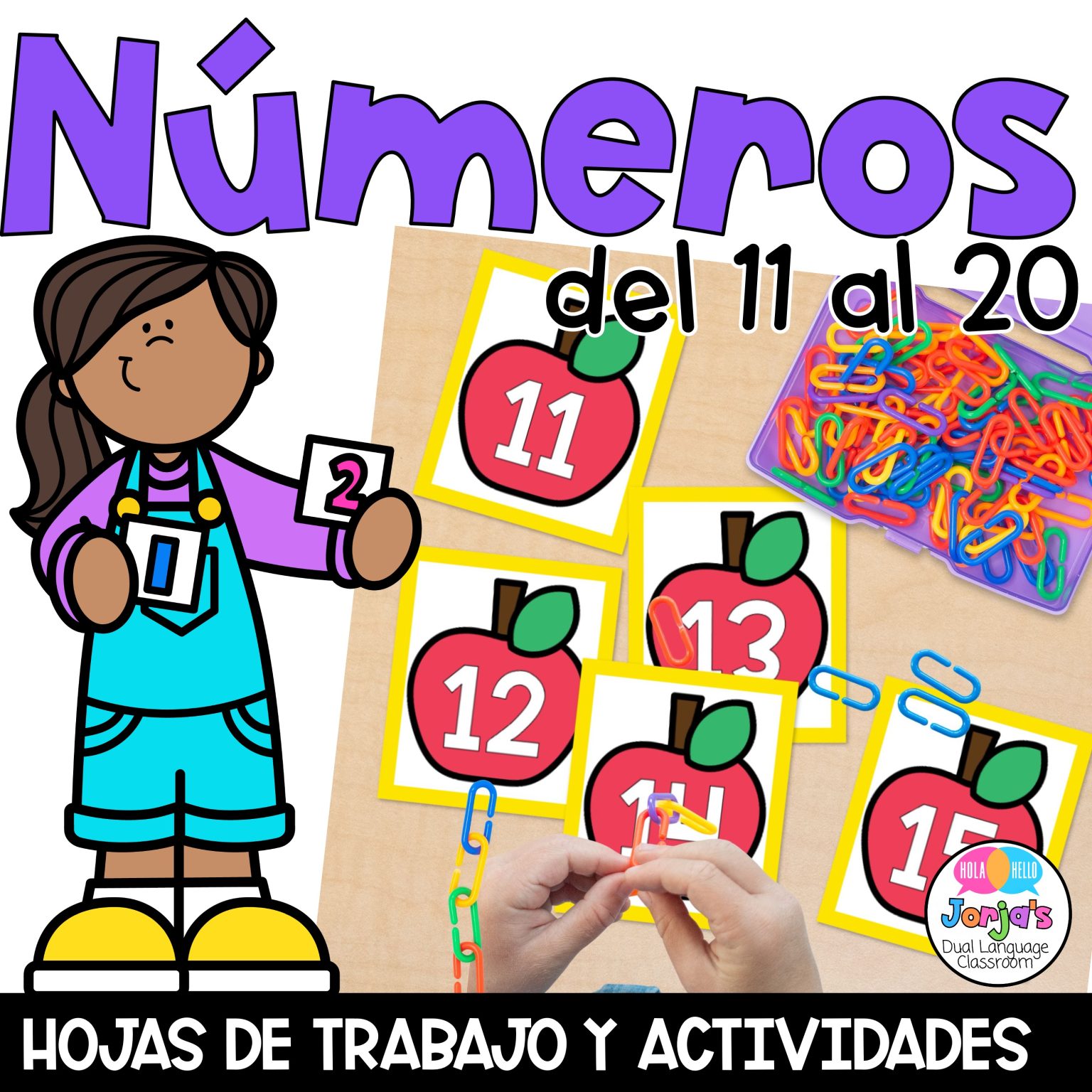Números español del 11 al 20 Hojas de trabajo Actividades Teen Numbers ...