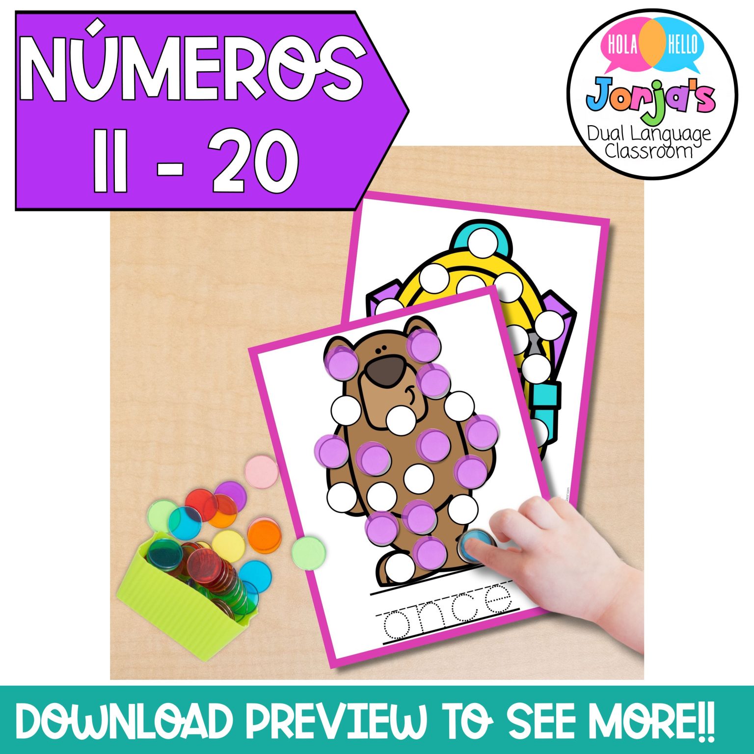 Números español del 11 al 20 Hojas de trabajo Actividades Teen Numbers ...