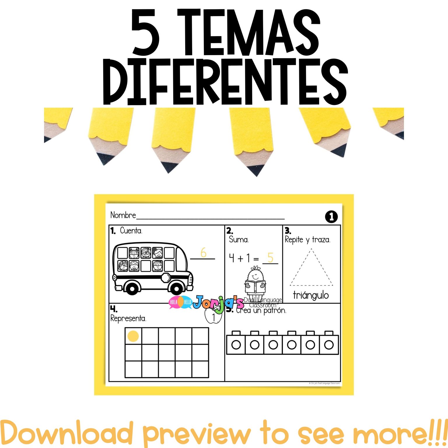 Repaso diario matemáticas primer grado agosto 1st grade Spanish Back to ...