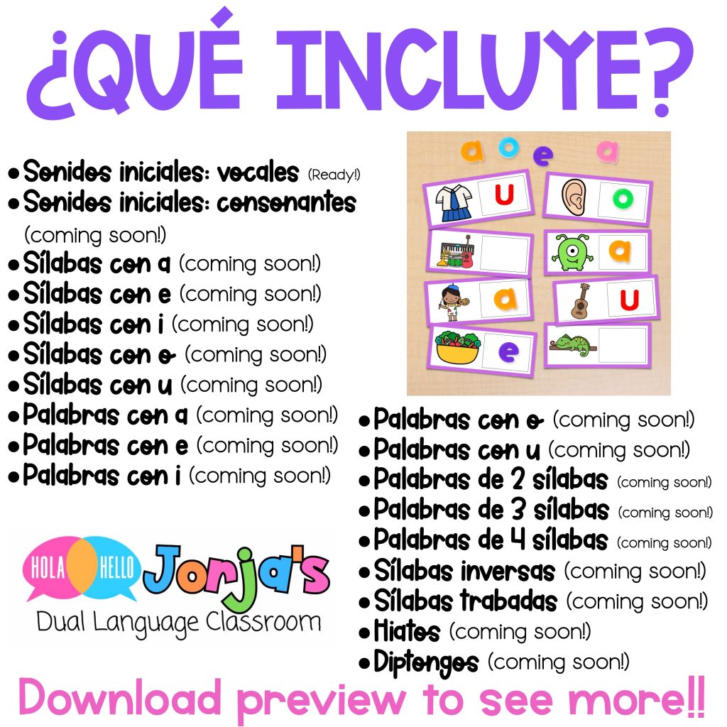 Centros de fonética en español Spanish Phonics GROWING BUNDLE - Jorja's ...