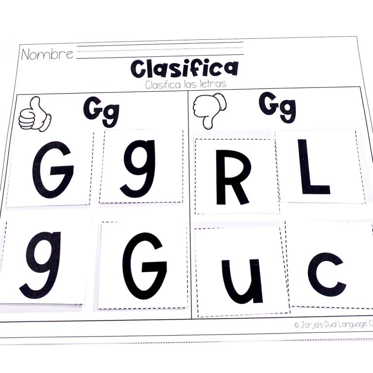 Letra g Sílabas con ge gi Hojas de trabajo y actividades Letter G in ...