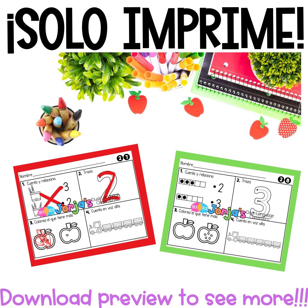 Repaso diario matemáticas KINDER Spiral Review Math Kinder in Spanish ...