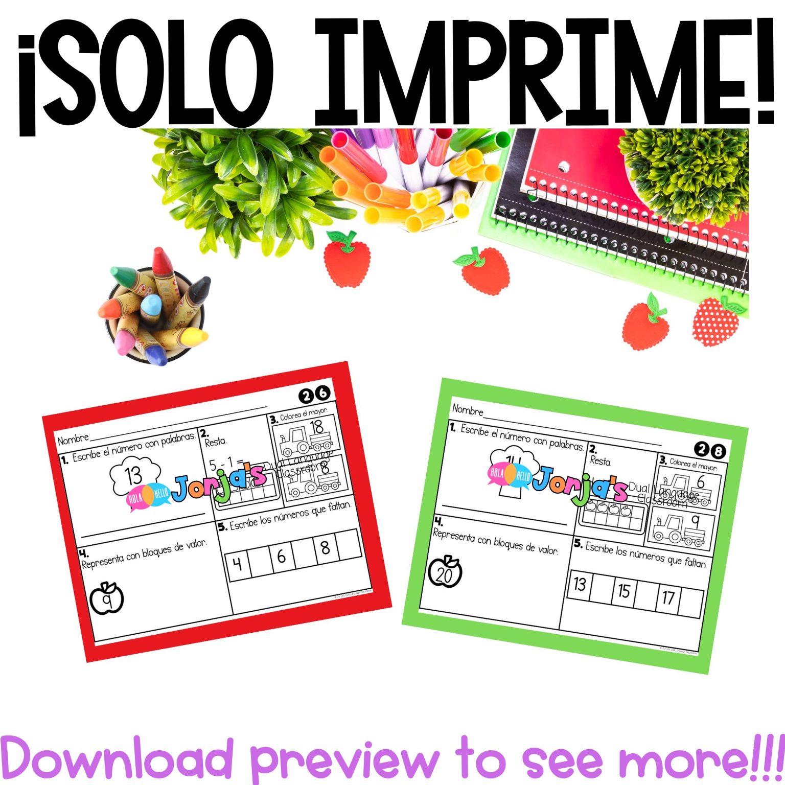 Repaso diario matemáticas primer grado septiembre 1st grade Spanish ...