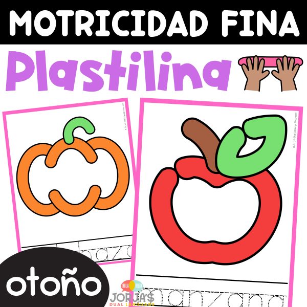 Motricidad fina Plastilina Ejercicios Otoño Fine Motor Skills Spanish ...