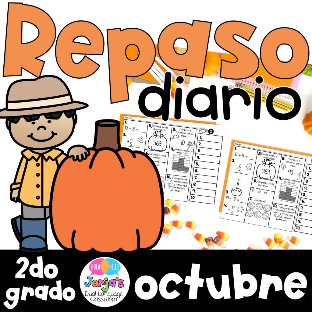 Repaso diario SEGUNDO Matemáticas octubre Second Grade in Spanish ...