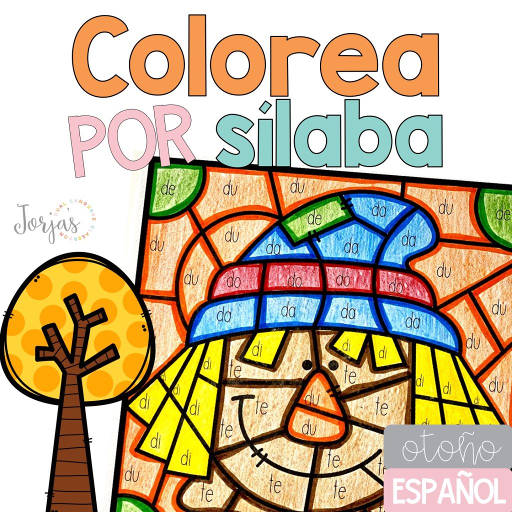 Colorea por sílaba otoño Fall in Spanish Sílabas com m p s - Jorja's ...
