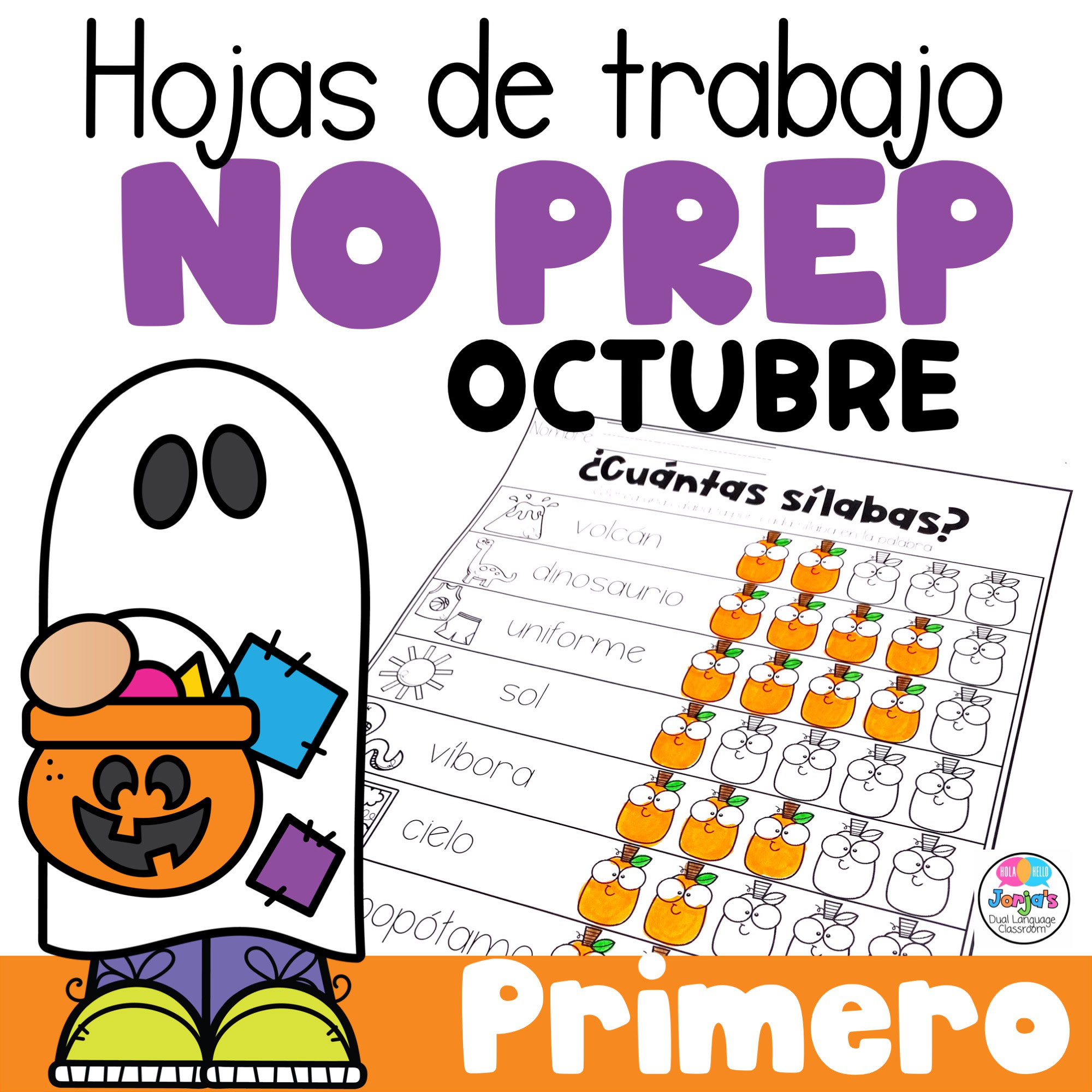 Lectura y matemáticas Hojas de trabajo octubre PRIMERO Halloween in ...
