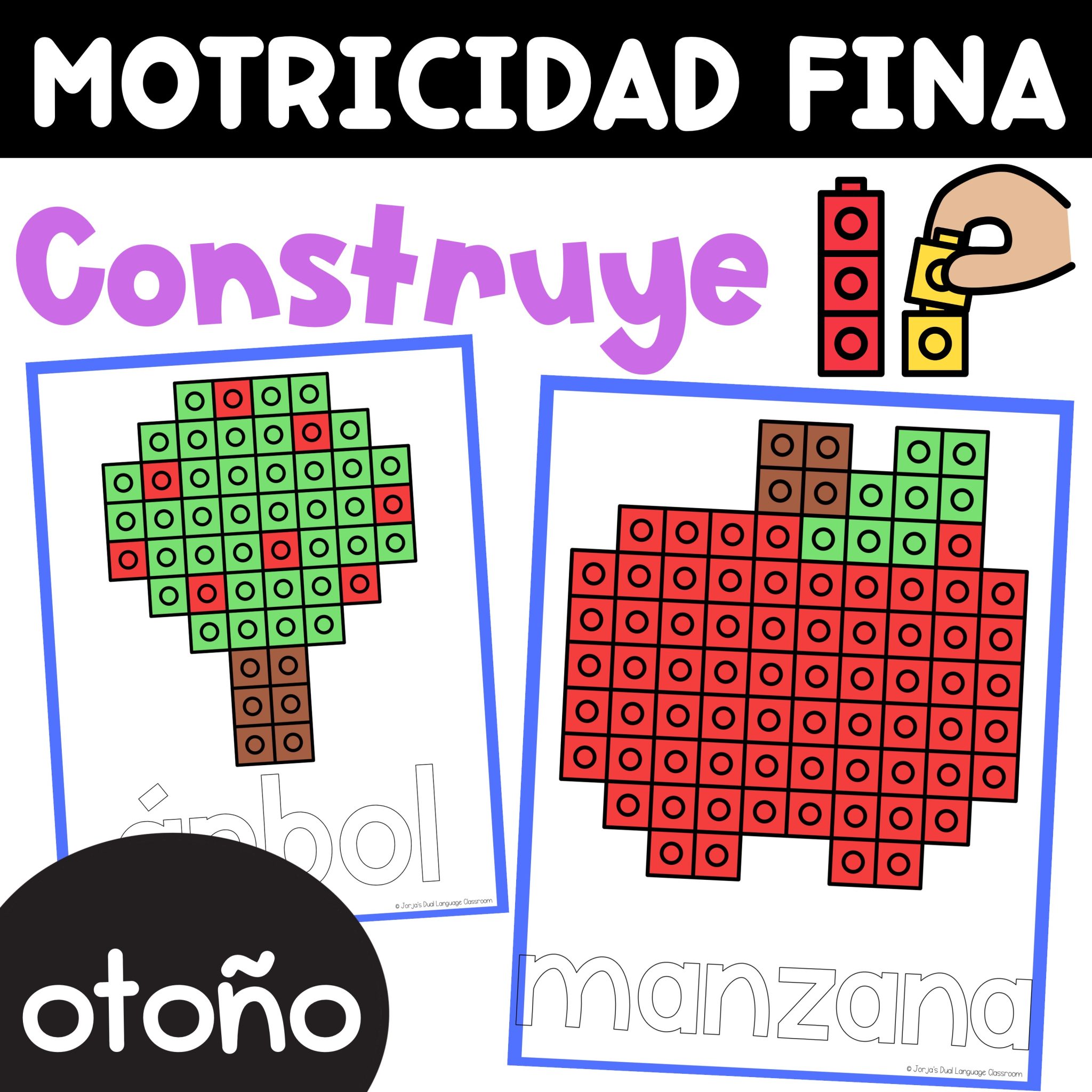 Motricidad fina Construye con bloques Ejercicios Otoño Fine Motor ...