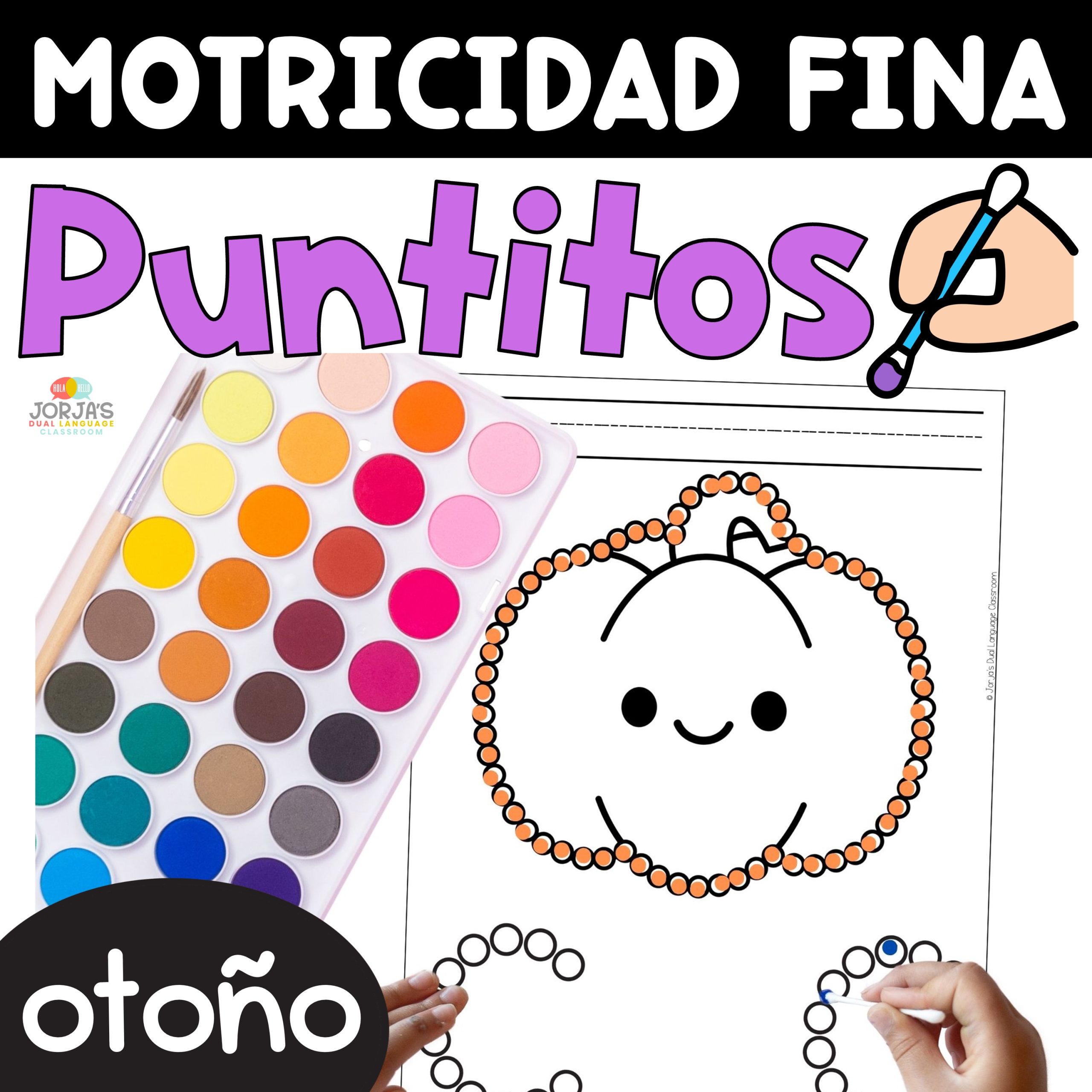 Motricidad fina Puntitos Swab Ejercicios Otoño Fine Motor Skills ...