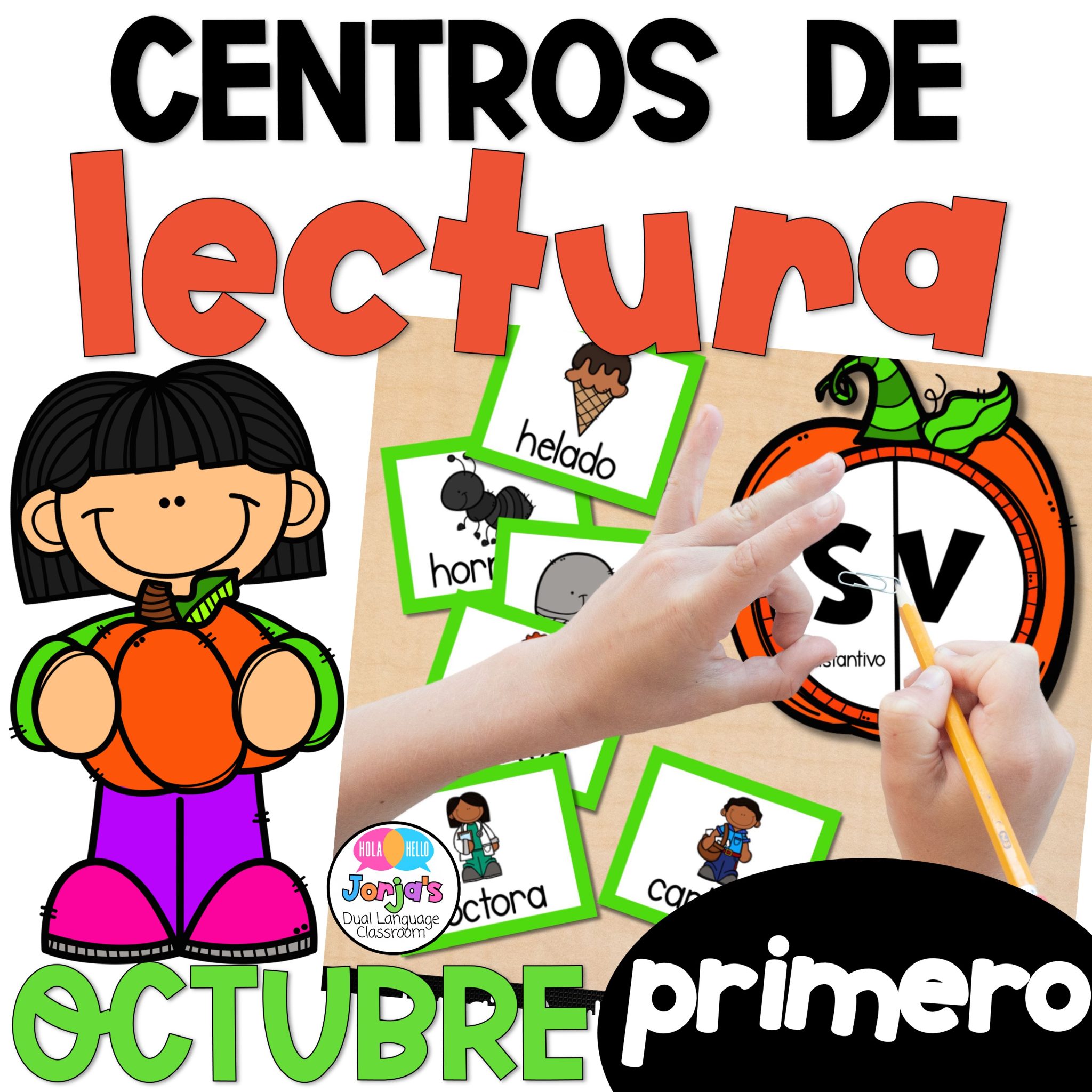 First Grade Literacy Centers Spanish October Centros de lectura primer ...
