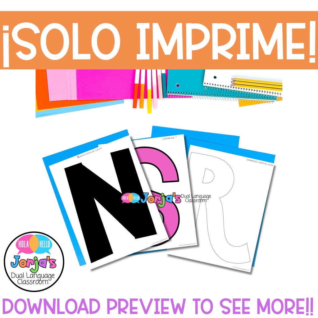 Decora tu salón Hispanic Heritage Month in Spanish Mes de la Herencia ...