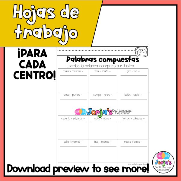 First Grade Literacy Centers Spanish October Centros de lectura primer ...