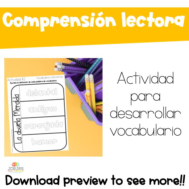 La abuela Meralda Comprensión Lectora Tercer Grado Third grade Spanish ...