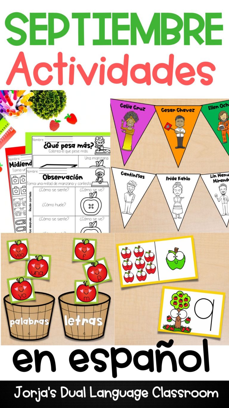 September Activities for Kids in Spanish Actividades para niños ...