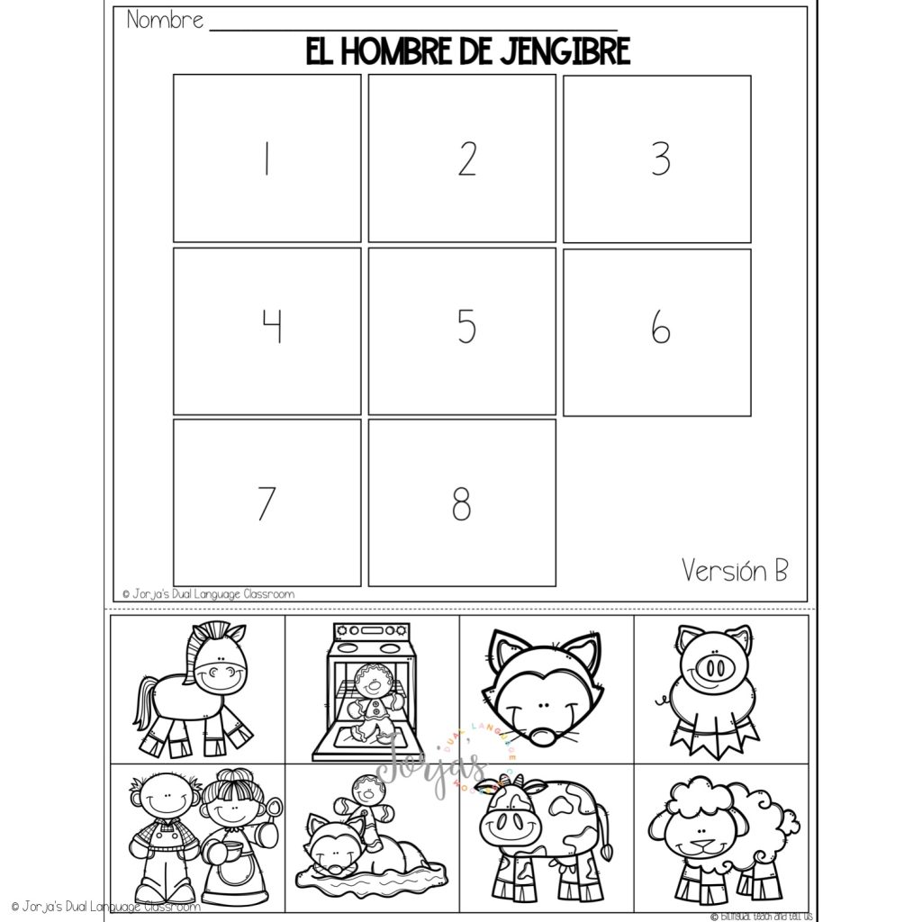 El hombre de jengibre Gingerbread Man in Spanish - Jorja's Dual ...