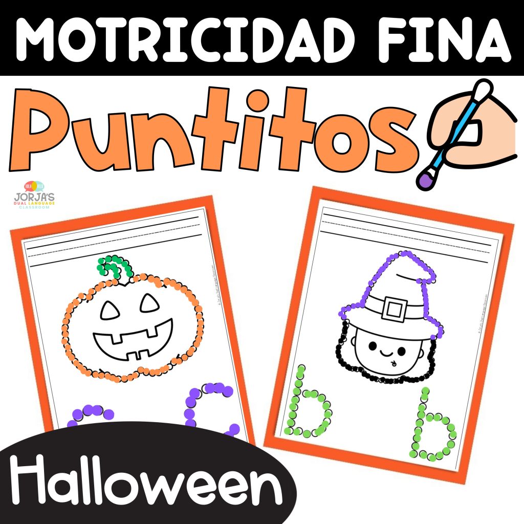Motricidad fina Puntitos Swab Ejercicios Halloween Fine Motor Skills ...