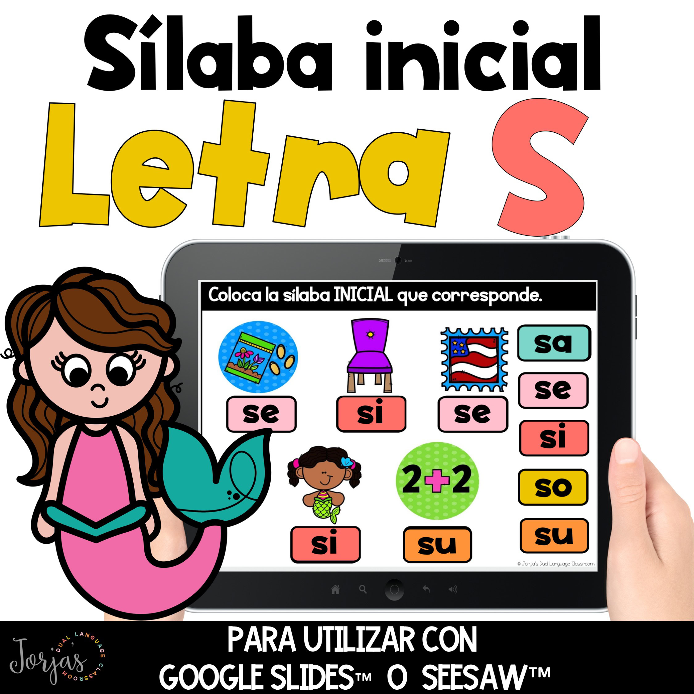 Actividades Letra S DIGITAL Seesaw Google Slides en español Letter S in ...