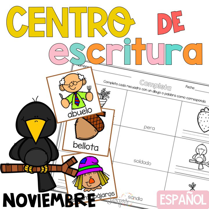 Centro de escritura noviembre Writing Center in Spanish Vocabulario ...